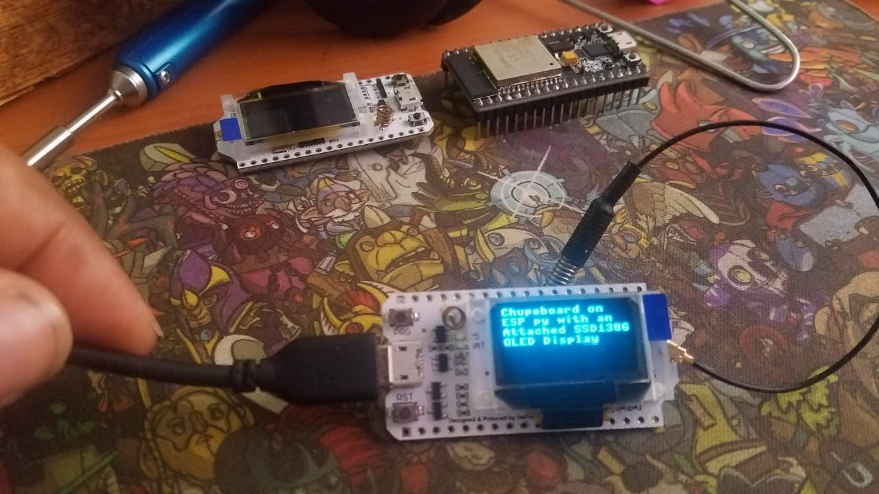 MicroPython on an ESP32 Board With Integrated SSD1306 OLED Display ...