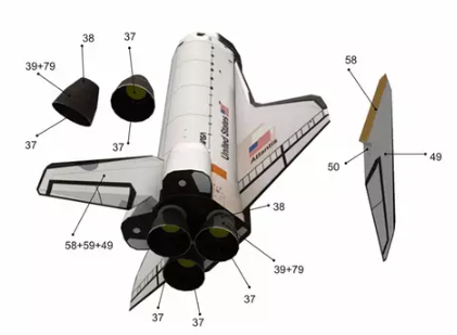 Space Shuttle Paper Model Print Out