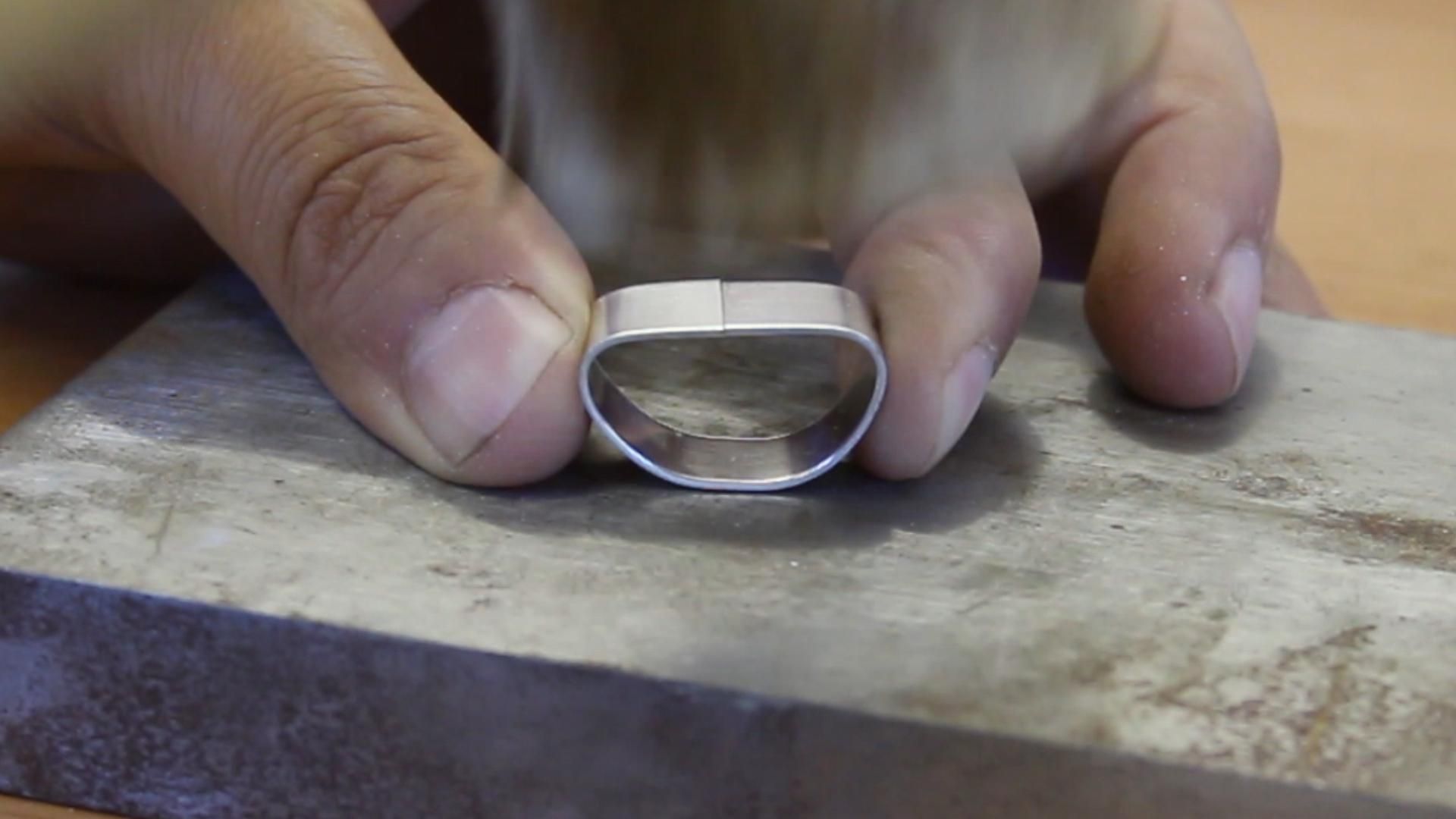 Damascus Steel and Silver Spinner Ring : 11 Steps (with Pictures ...