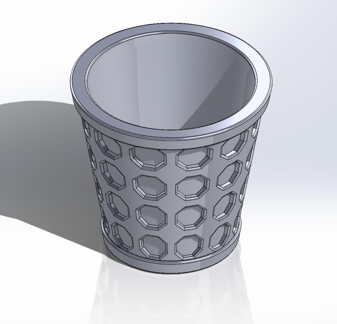 How to Design a Patterned Vase in SolidWorks and Add a Rose Reed ...