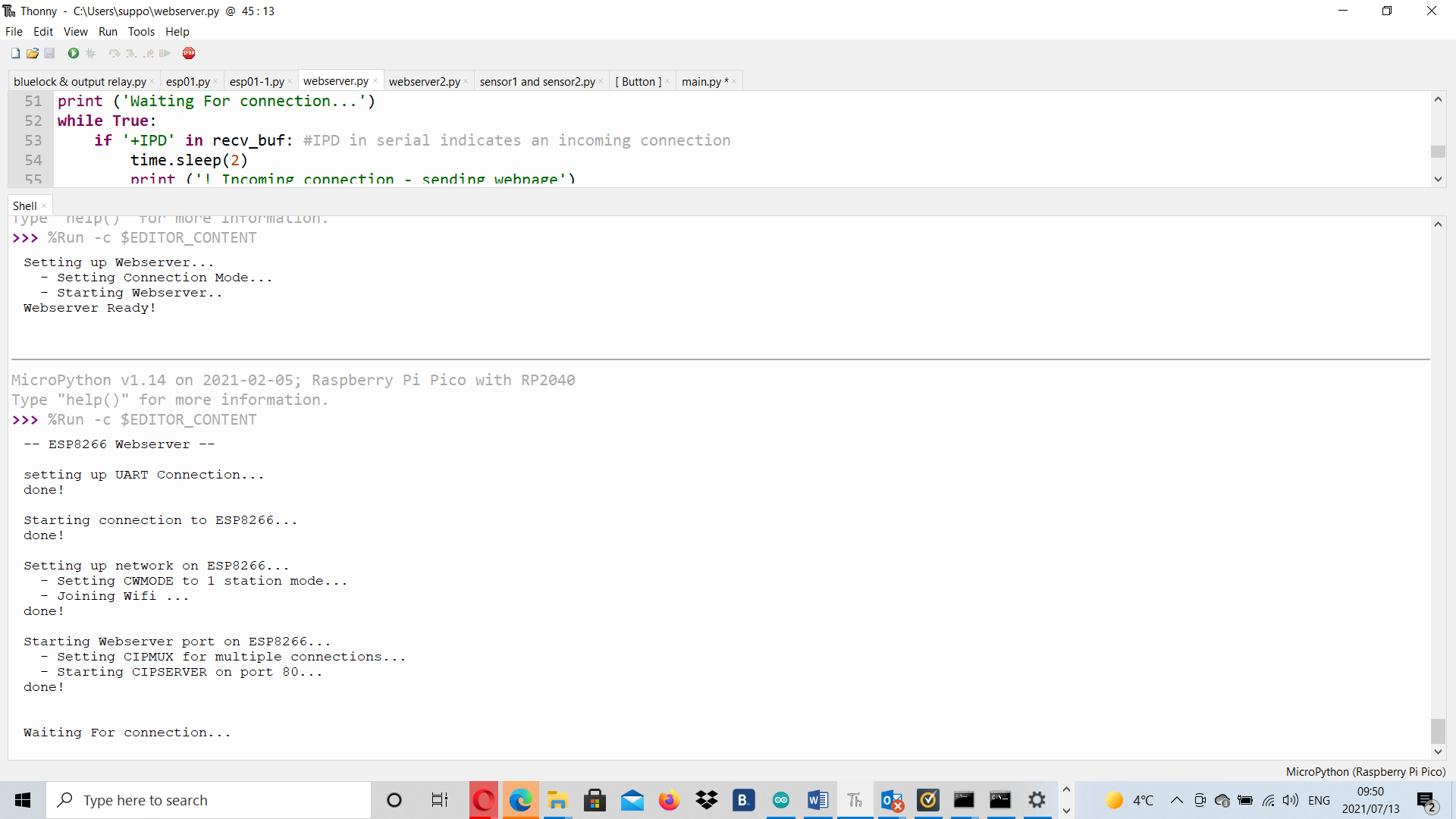 Webserver Using Pi Pico and ESP01 : 3 Steps - Instructables