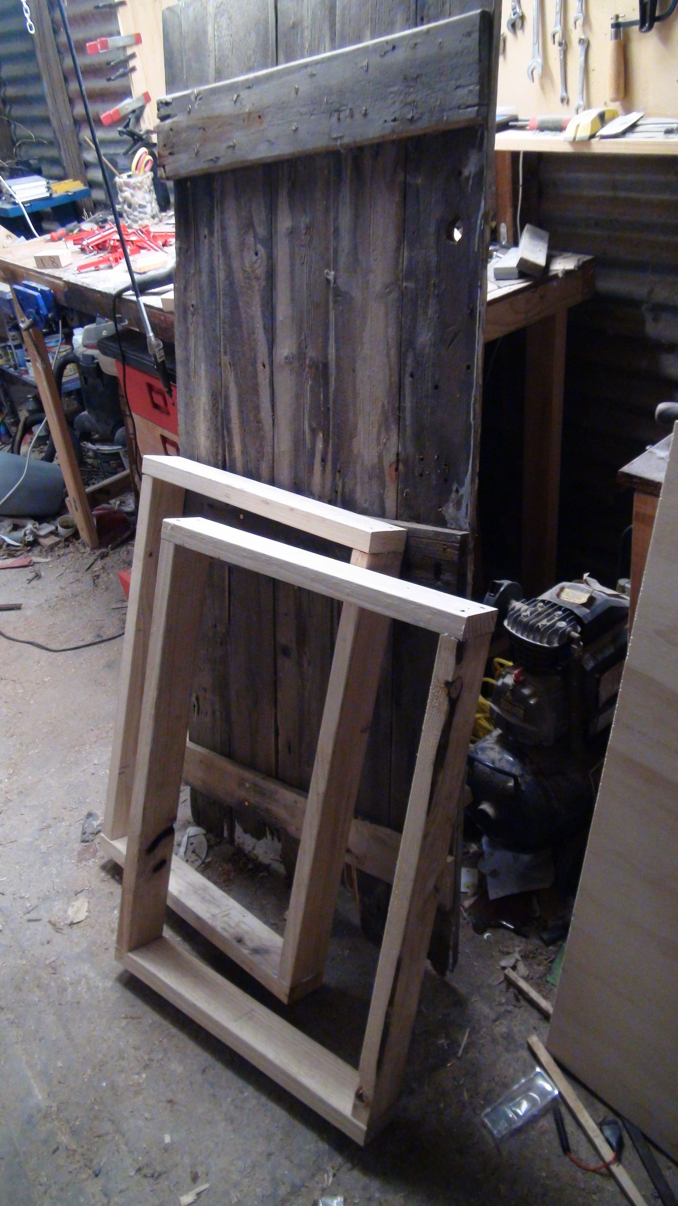 Reclaimed Garage Door Bench Table : 8 Steps (with Pictures) - Instructables