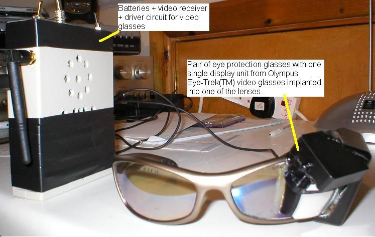 Glasses Mounted Video Display to One Eye - Turn Yourself Into a Borg ...