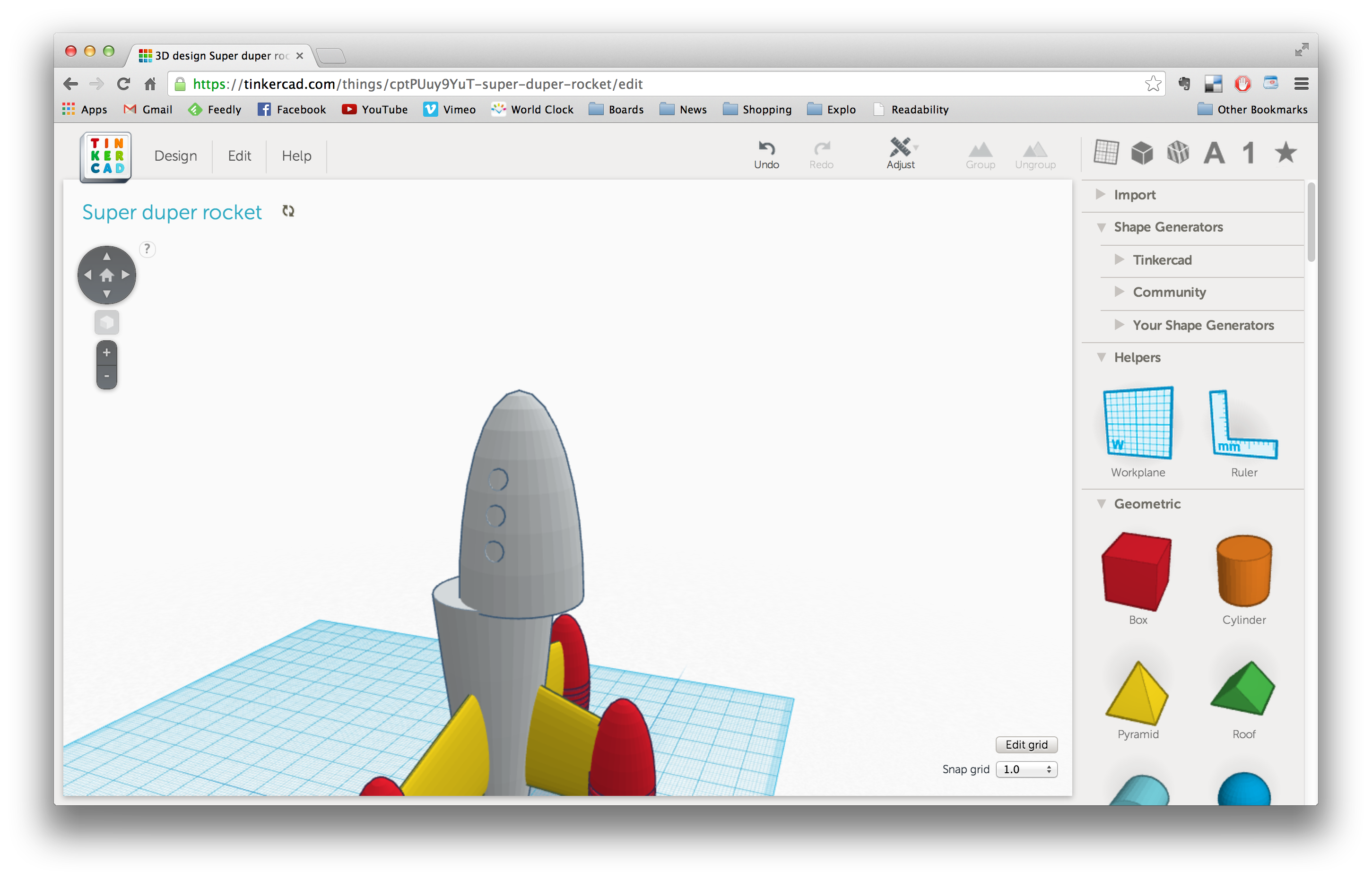 Beyond the Blocks: Super Duper Rocket With Tinkercad : 7 Steps - Instructables