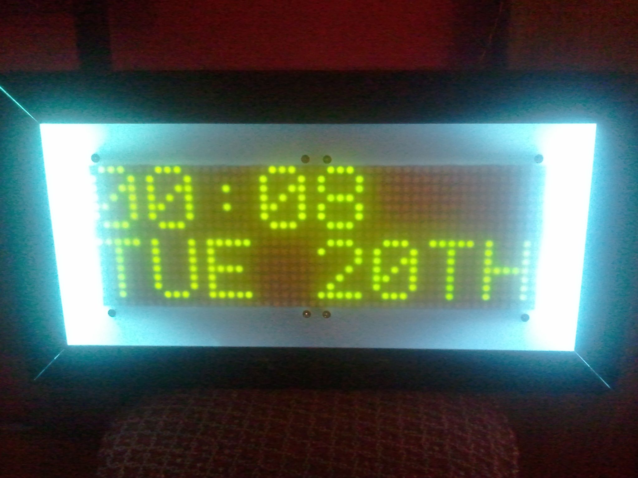 Rainbow Mega Pong Clock : 3 Steps - Instructables