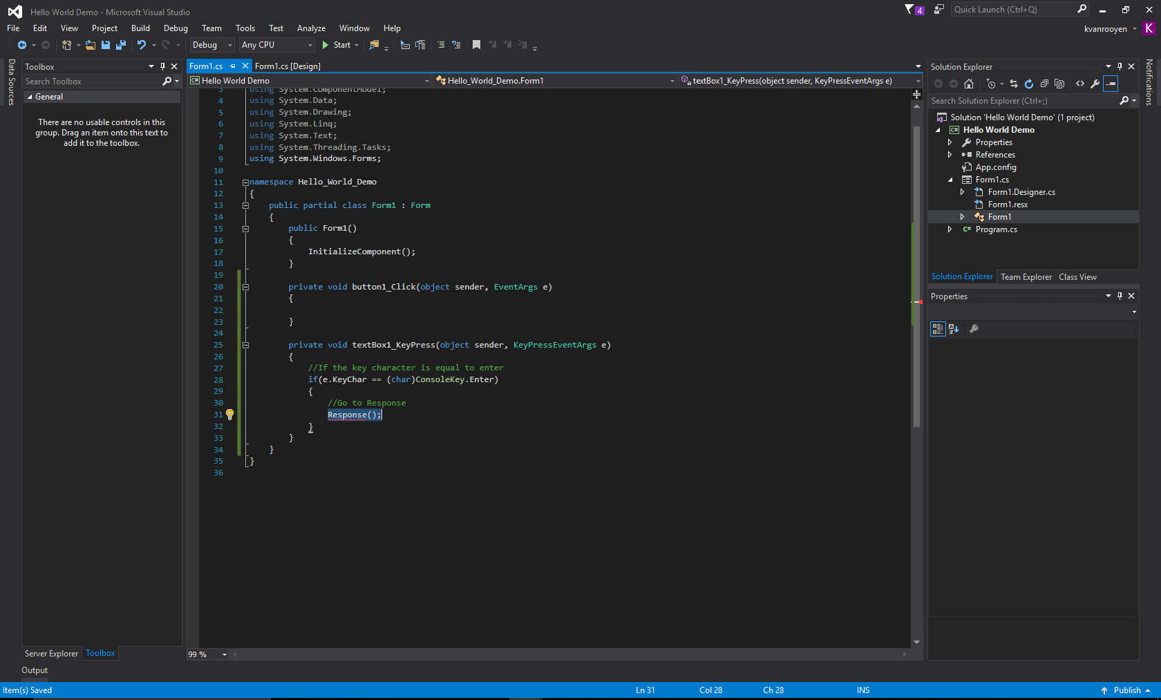 C# Windows Form | Hello World : 4 Steps - Instructables