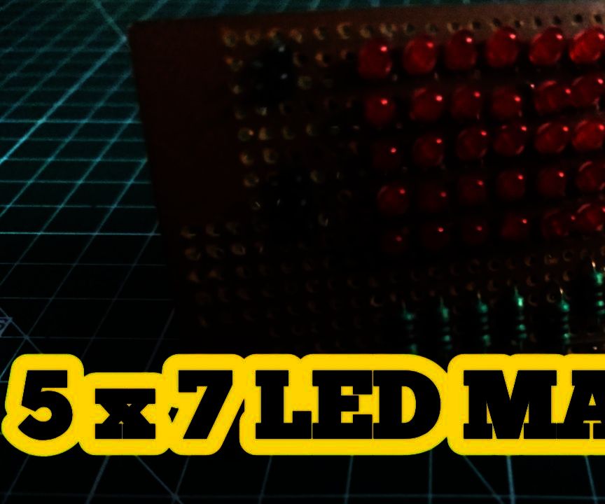 Led Matrix Using Arduino 5 X 7 4 Steps Instructables