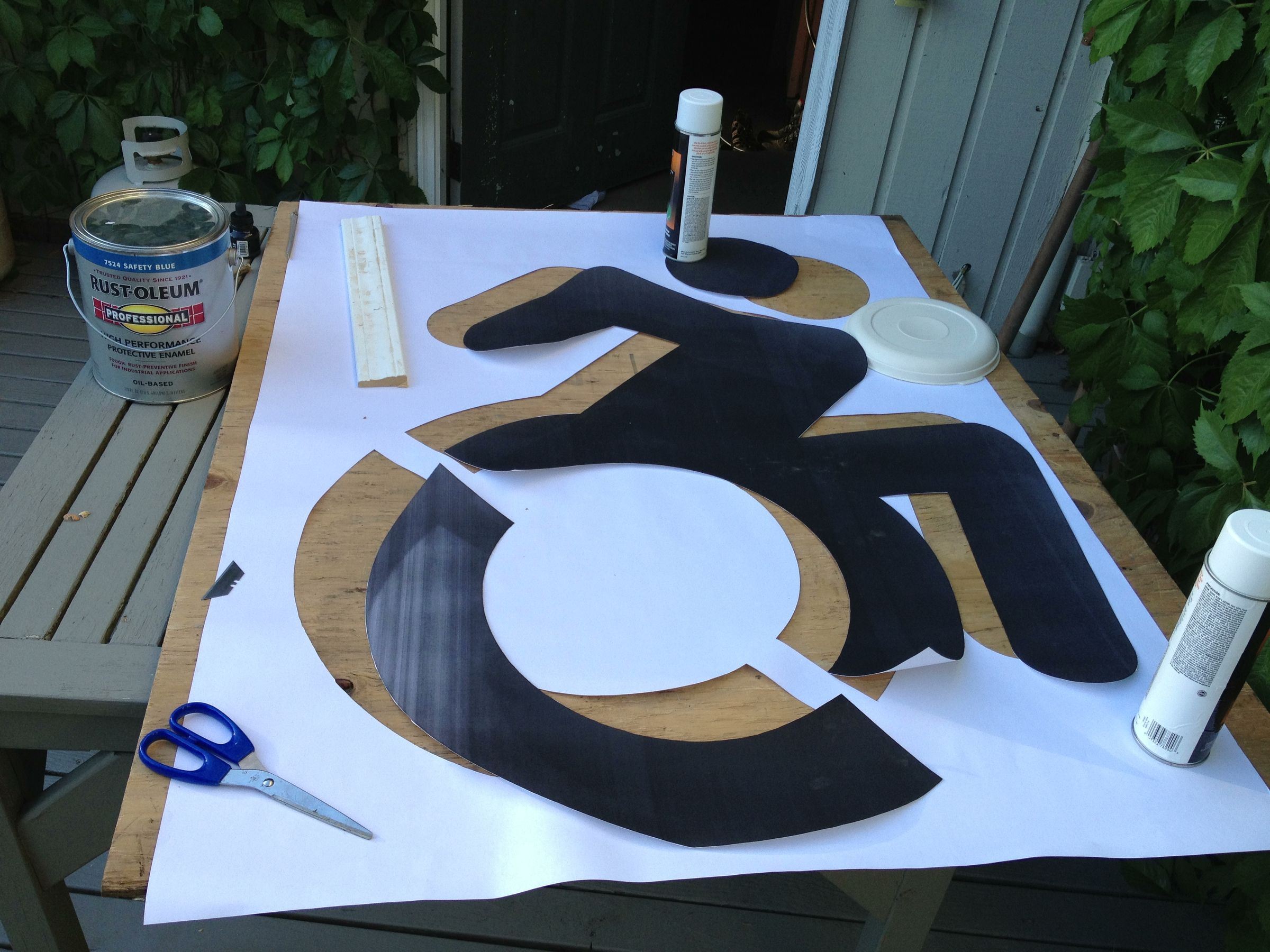 Stencil for Disability Parking Space : 6 Steps (with Pictures ...