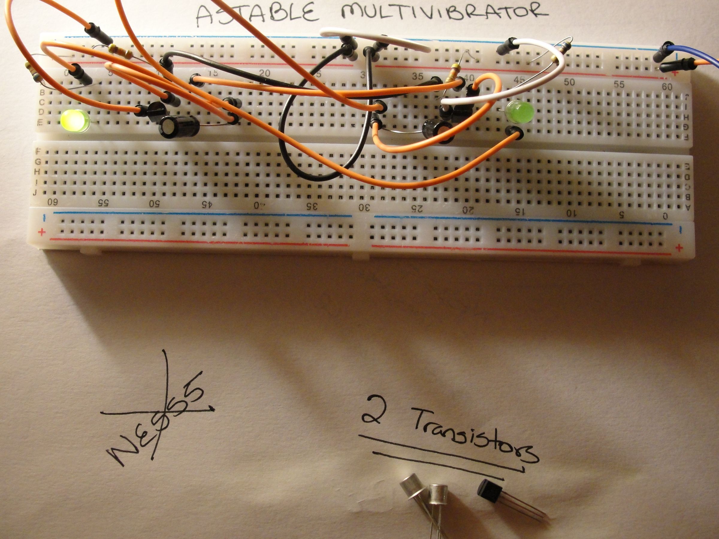 Making an Astable Multivibrator With Transistors : 5 Steps - Instructables