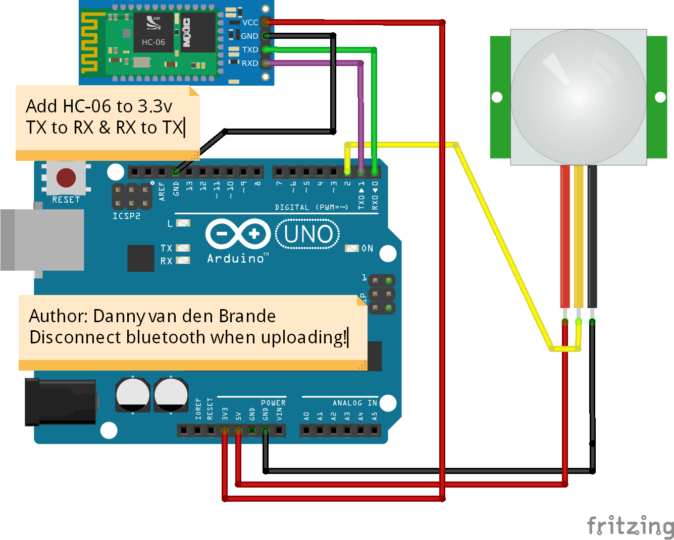 Arduino - BLUETOOTH & ANDROID PIR ALARM With Call and Sms Functions ...