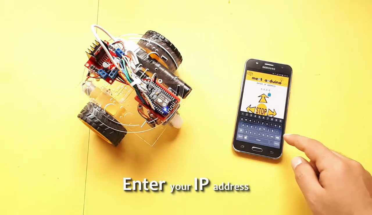 NodeMCU ESP8266 - WiFi Robot Car Controlled by Application (Wifi Bot ...