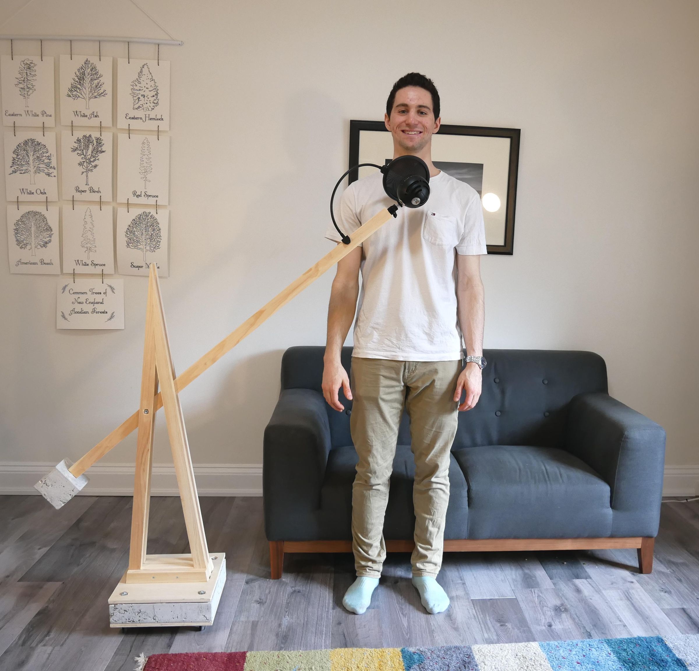 Concrete & Wood Counterweighted Mic Stand : 12 Steps (with Pictures ...