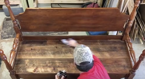 Rehab A Diy Bed Frame Into A Bench Make A Bench From An Old Bed Frame
