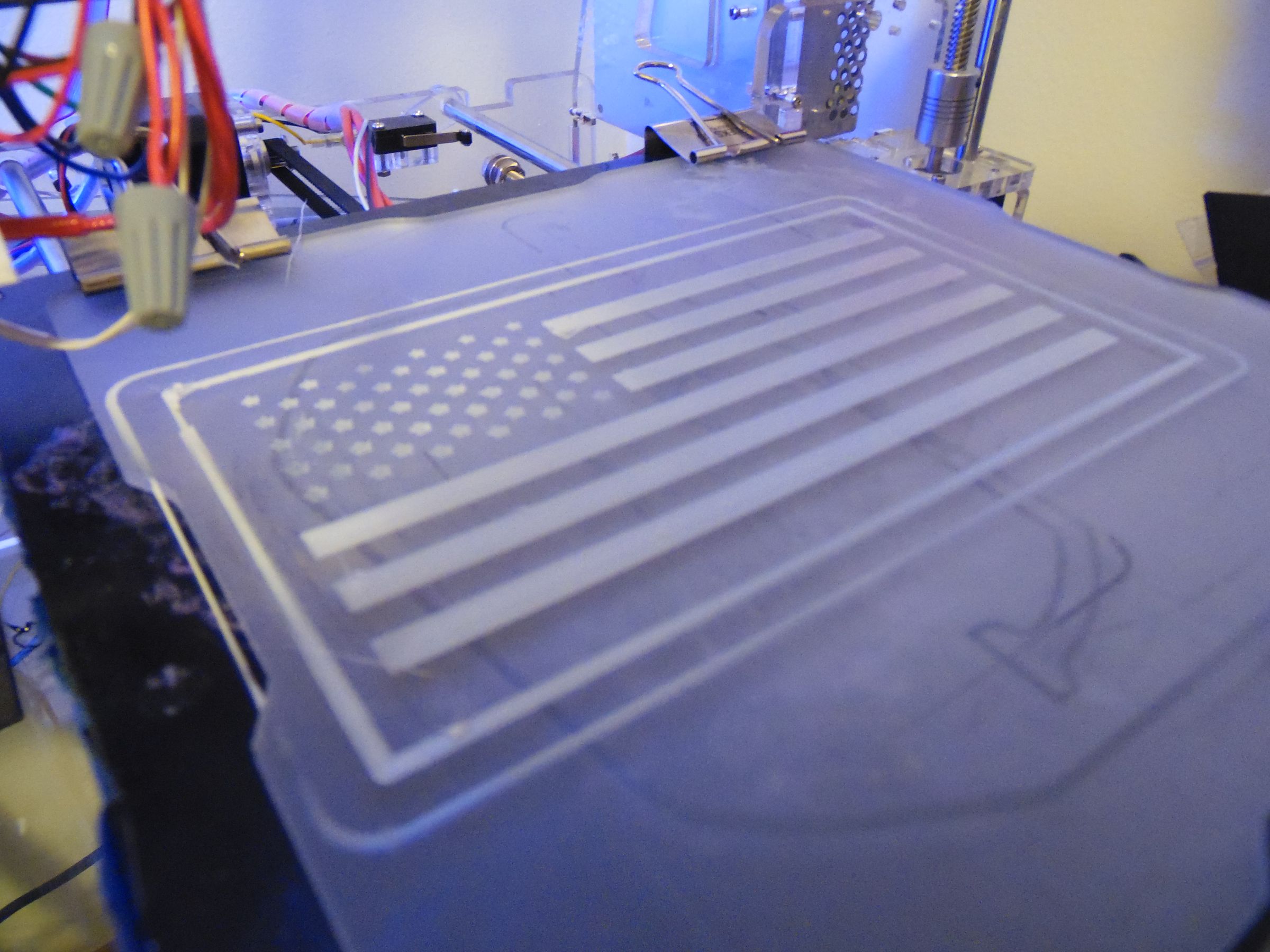 3D Printed American Flag - Multicolor Single Extruder Printing : 5 ...