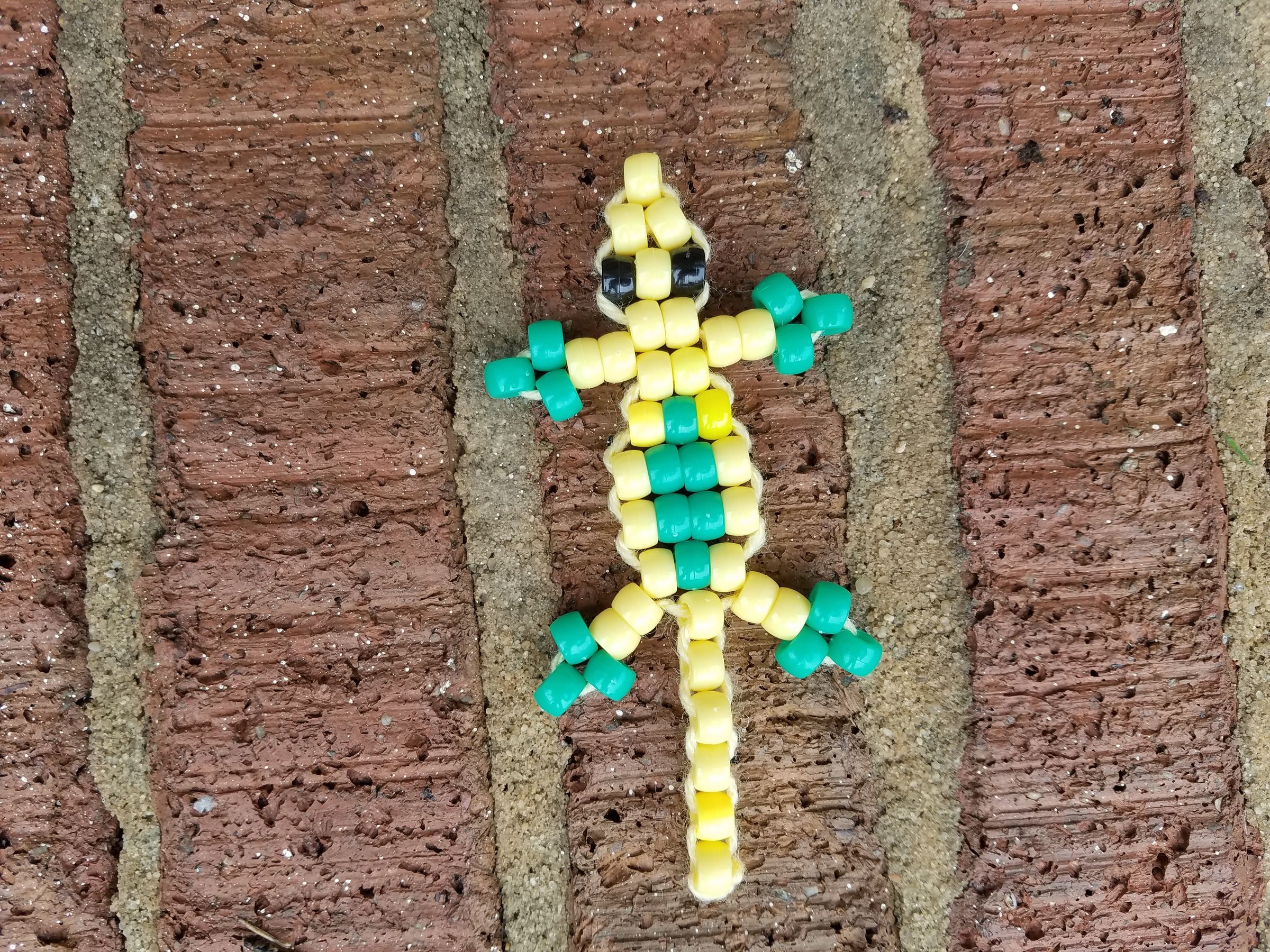 Beaded Lizard Keychain