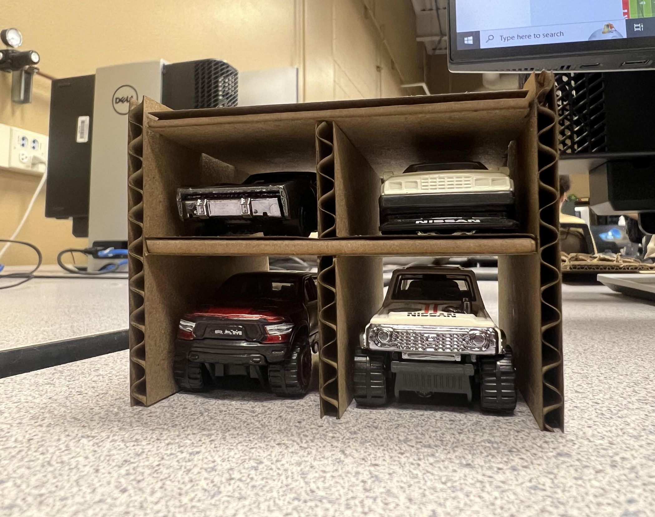 4 Car Cardboard Hotwheels Garage : 3 Steps - Instructables