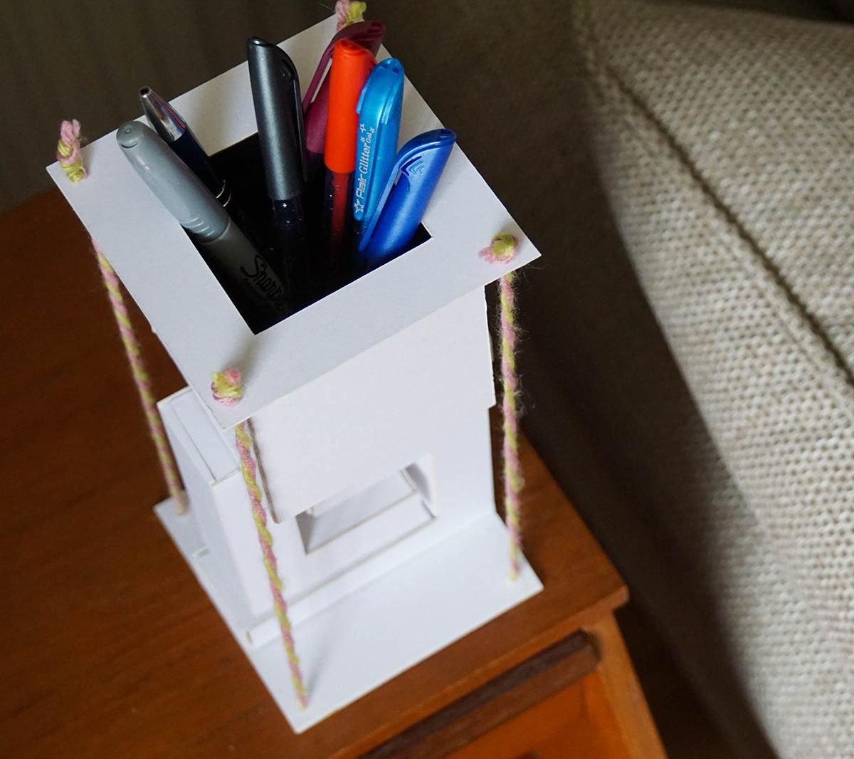 DIY Cardboard Tensegrity Pen Holder! : 12 Steps (with Pictures ...