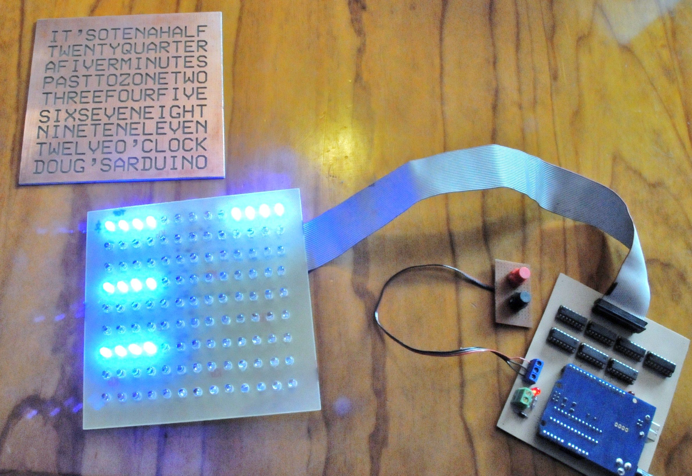 The Word Clock - Arduino Version : 11 Steps (with Pictures) - Instructables