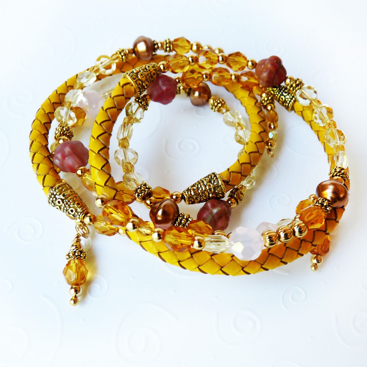 Leather & Memory Wire Wrap Bracelet : 10 Steps (with Pictures ...