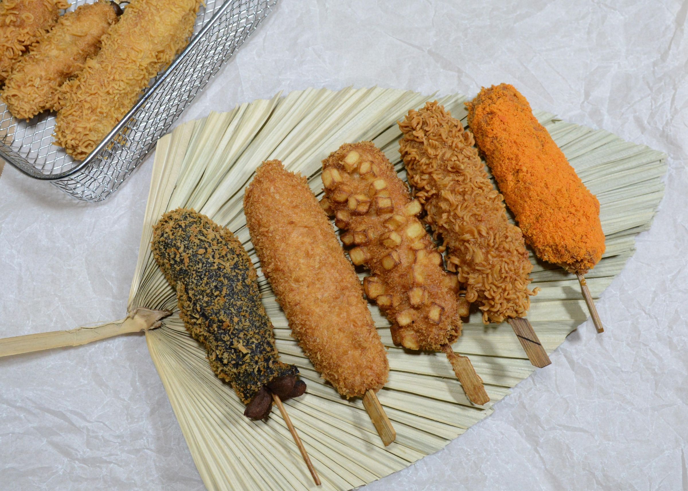 Extra Crunchy Korean Corn Dog (Ramen, French Fries and Takis Edition ...