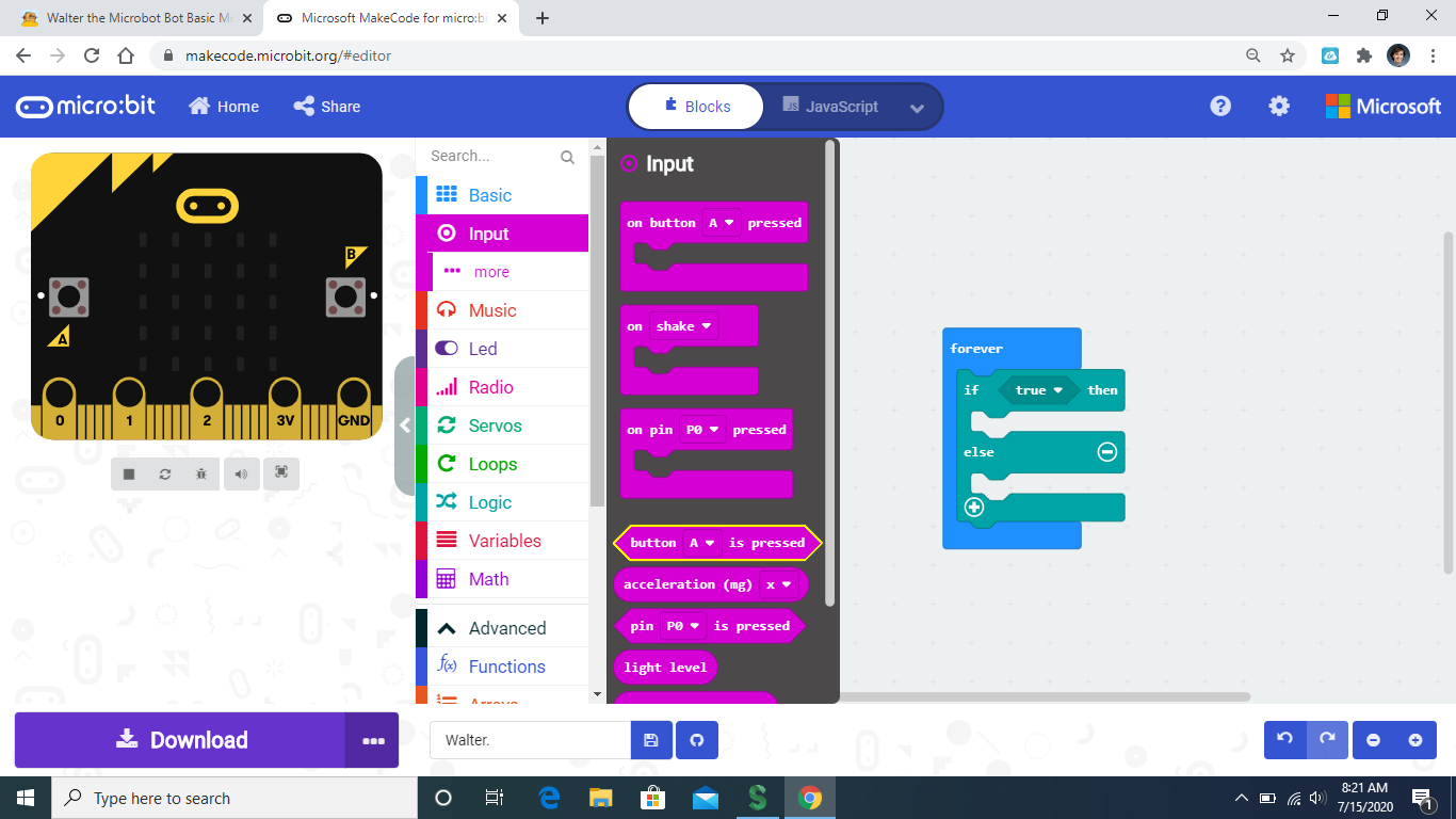 Walter the Microbot Bot Basic Movement : 26 Steps - Instructables