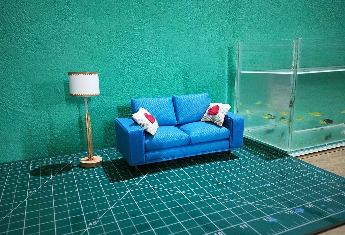 Miniature Couch - Tiny Sofa & Tiny Lamp : 14 Steps (with Pictures) - Instructables