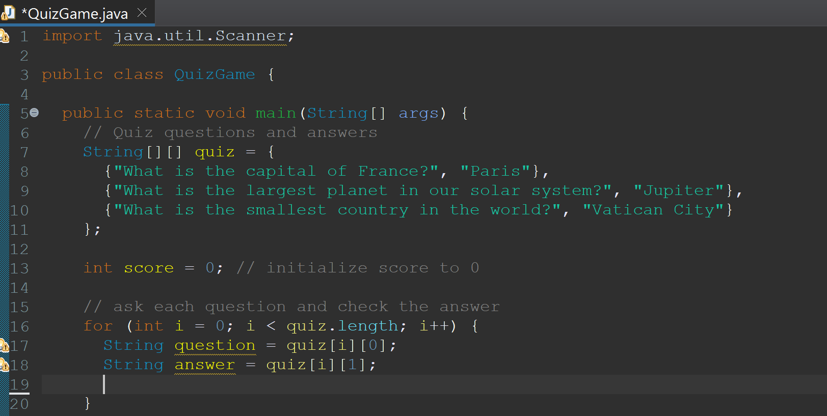 Java Quiz Game : 11 Steps - Instructables