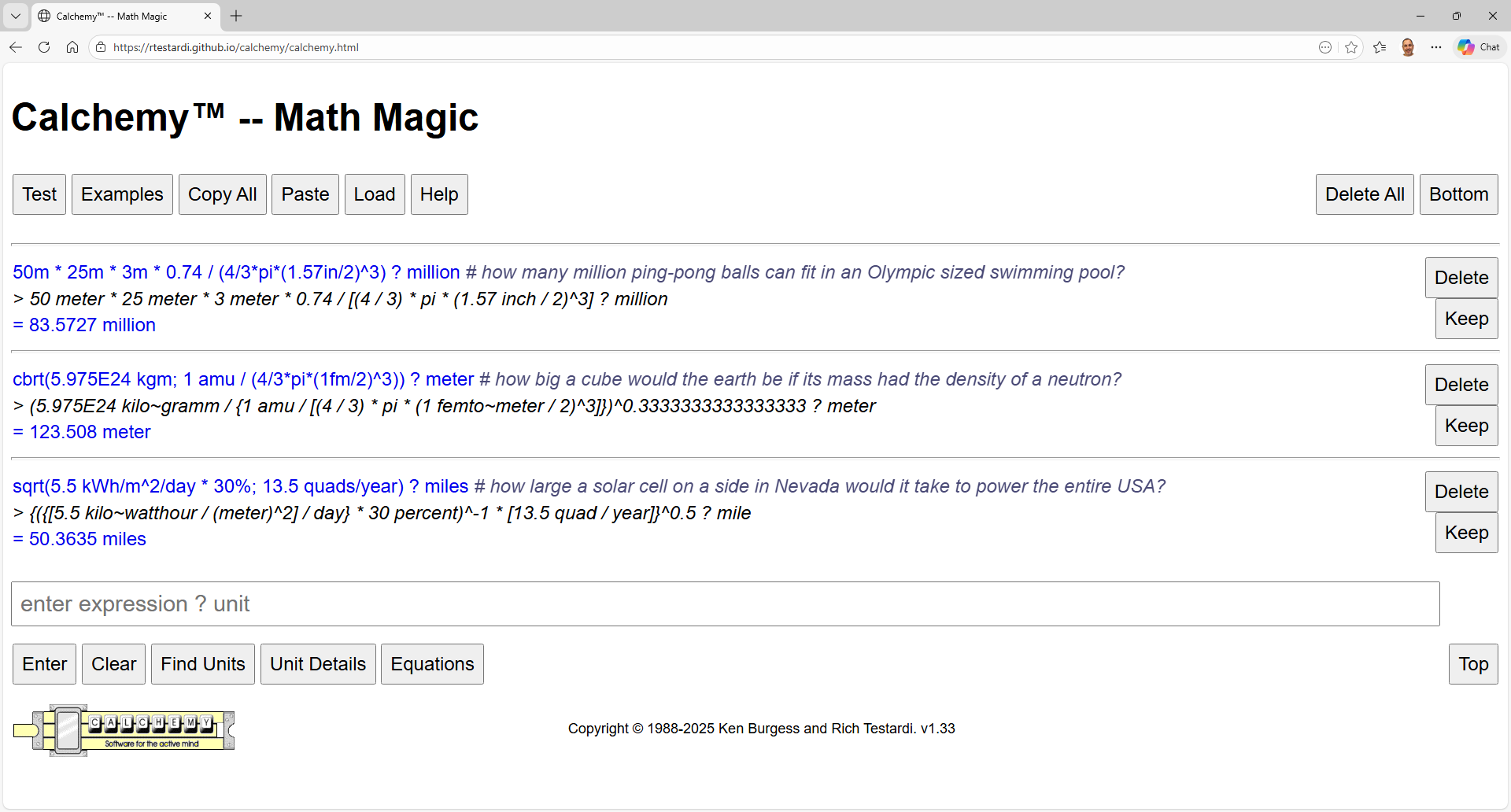 Calchemy™ -- Math Magic (Units Calculator) : 6 Steps - Instructables