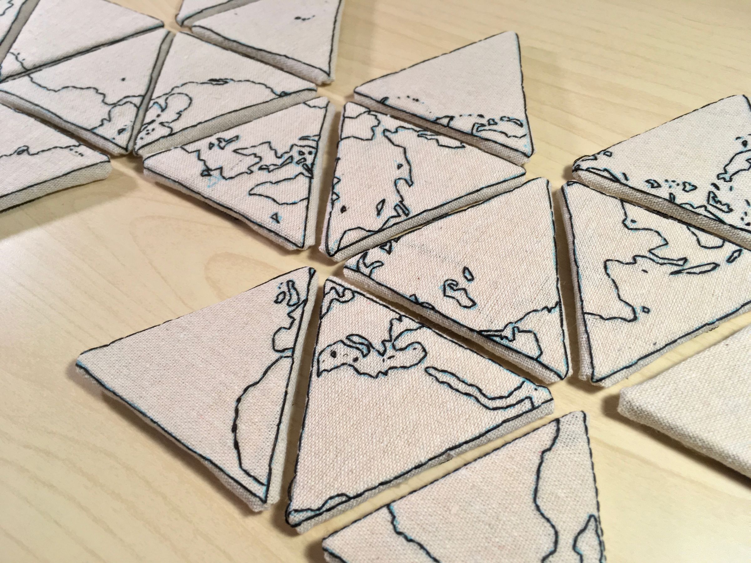 Embroidered Buckminster Fuller Map : 8 Steps (with Pictures ...