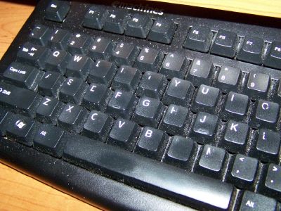 Washed Out Keyboard Letters