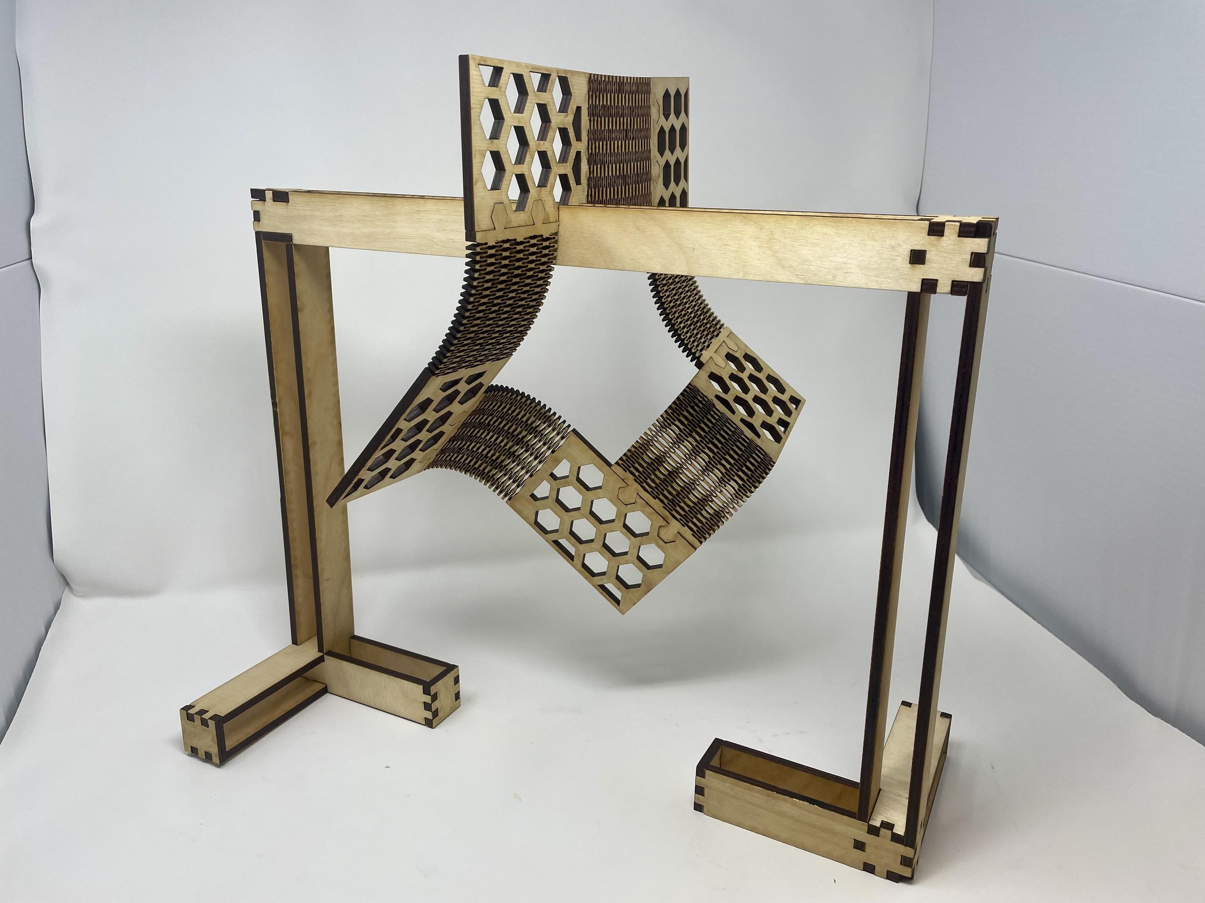 Laser Cut Living Hinge and 3d Tenon Joint Kinetic Sculpture : 3 Steps ...