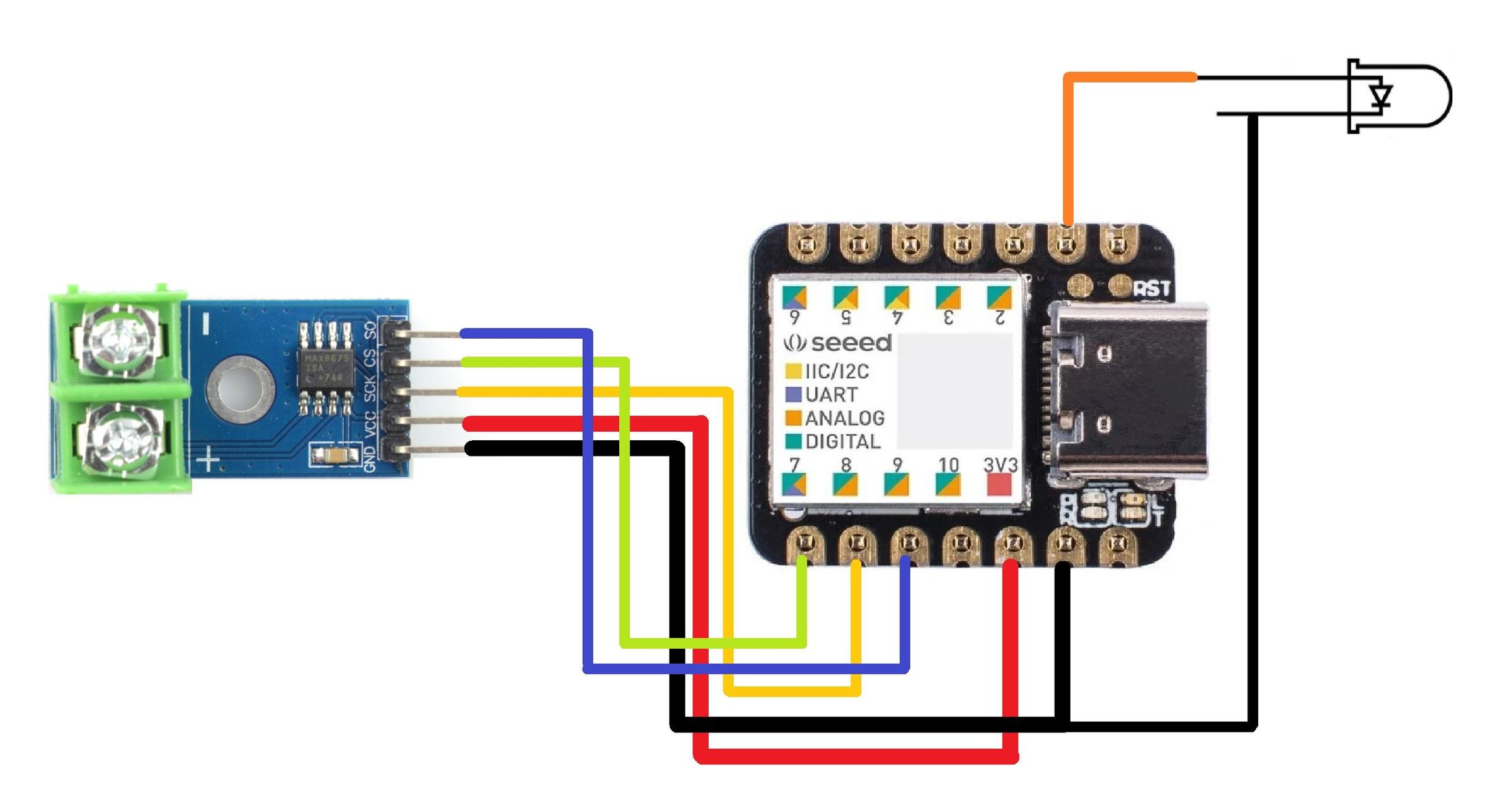 MAX6675 Temp Sensor With XIAO M0 : 7 Steps (with Pictures) - Instructables