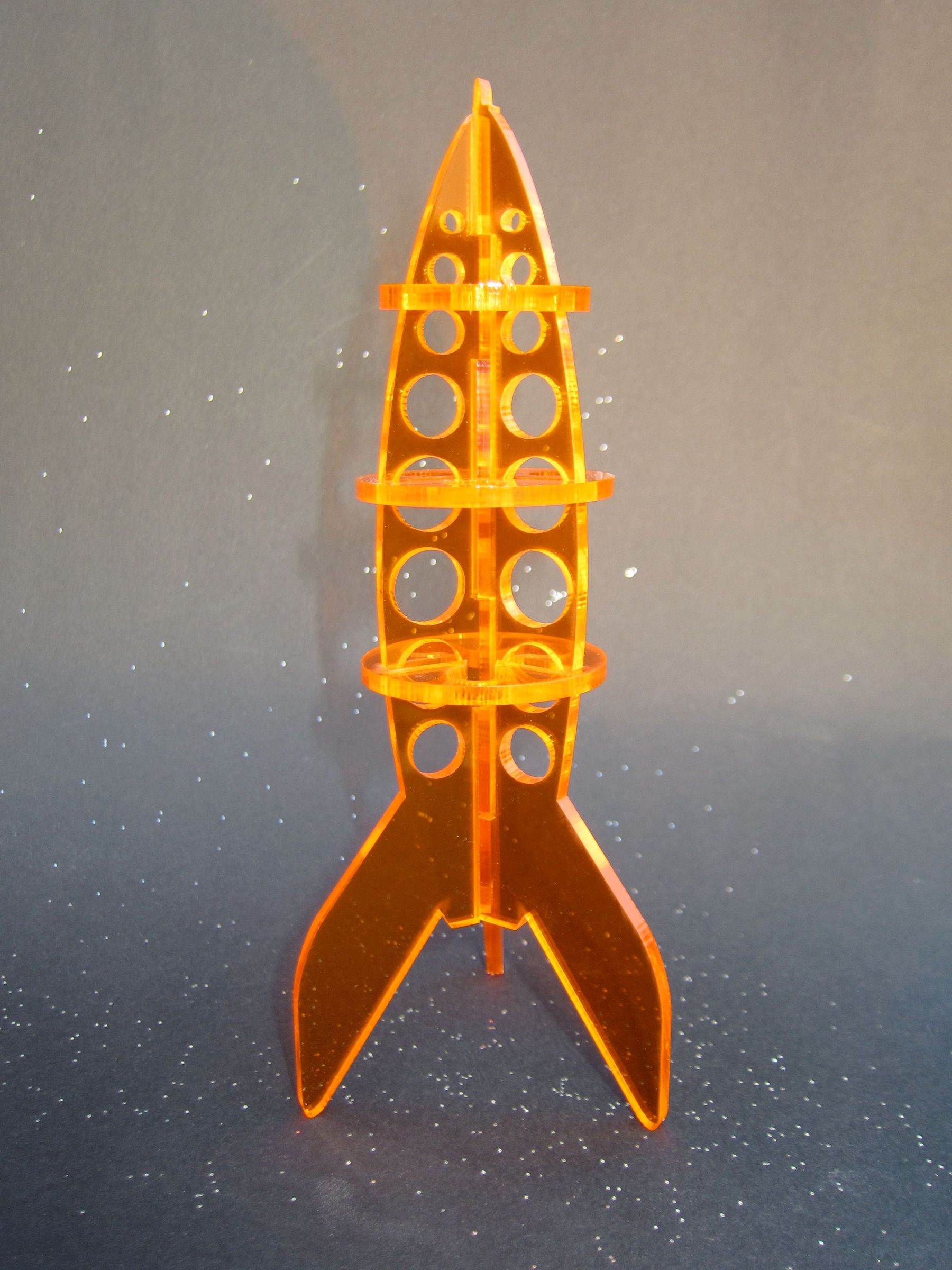 Retro Space Rocket Model