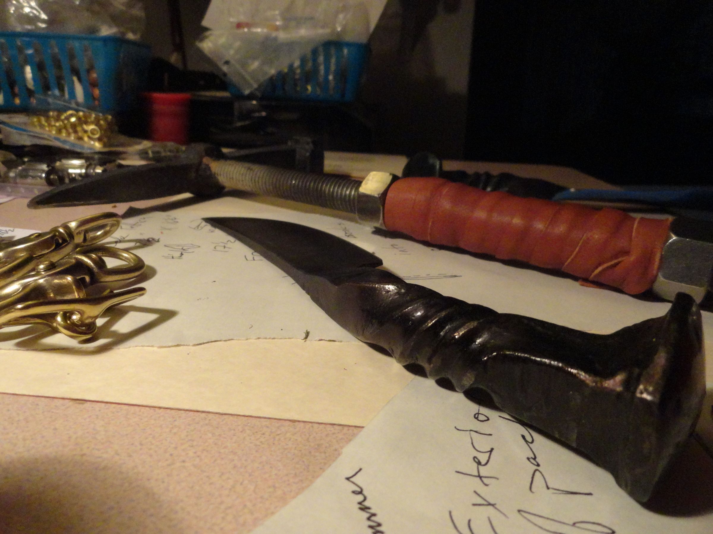 Belt Sheaths for Knives (with Thigh Strap) : 4 Steps (with Pictures ...