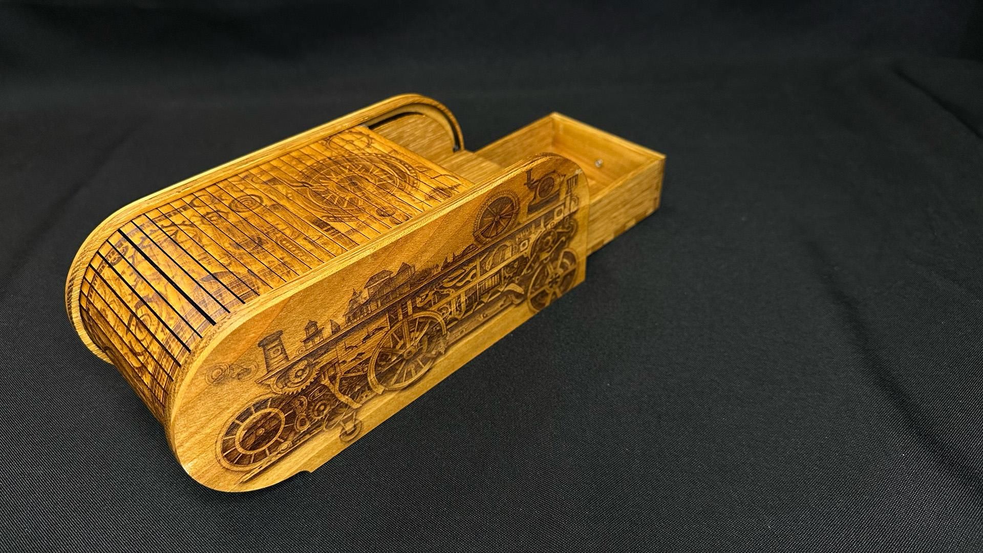 Unusual Wooden Pencil Box With Steampunk Engraving / Tambour : 20 Steps (with Pictures ...