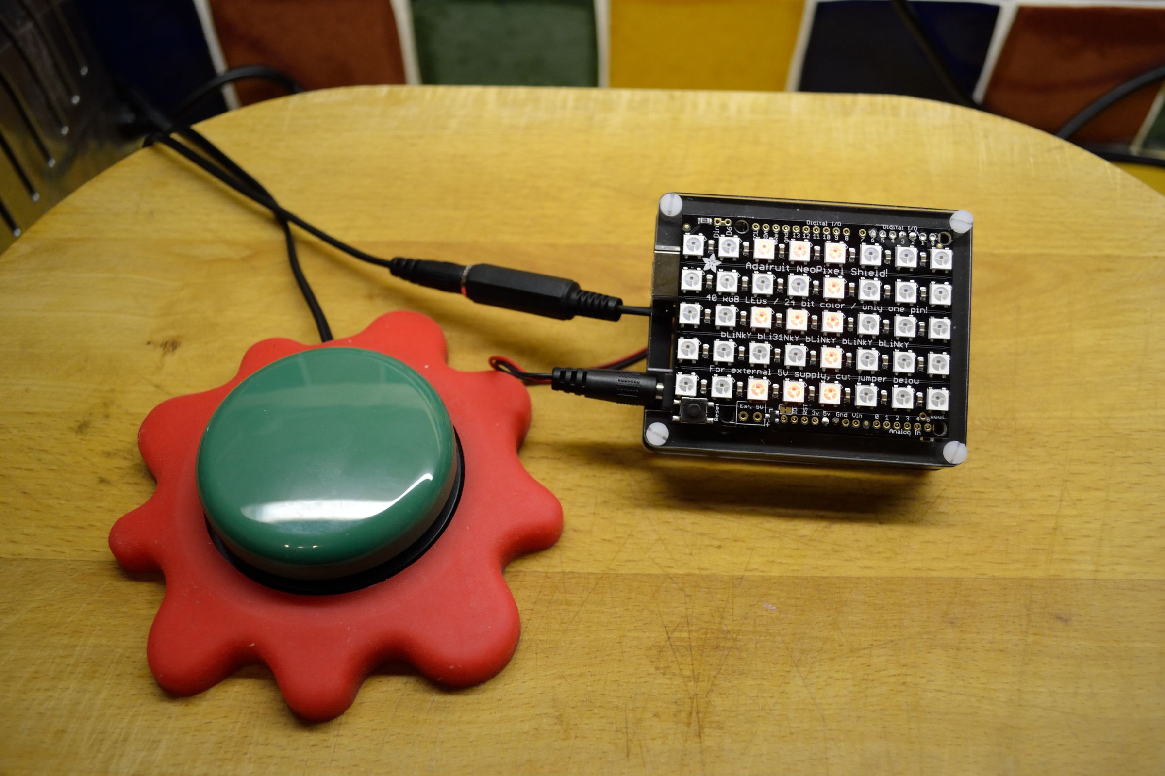 Switch-activated Arduino Electronic Dice Using an Adafruit NeoPixel ...