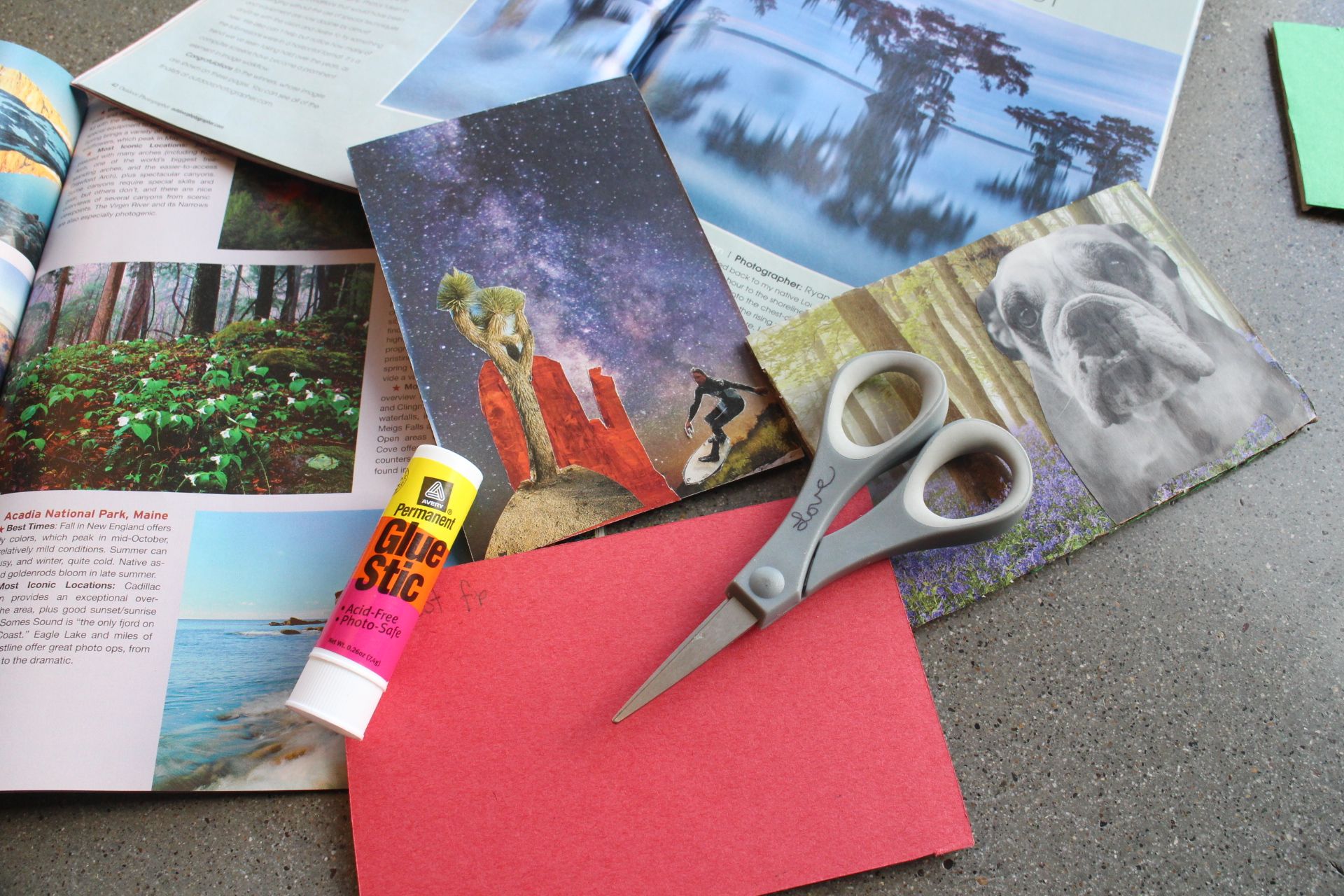 Collage Postcards Using Glue Sticks : 5 Steps (with Pictures ...