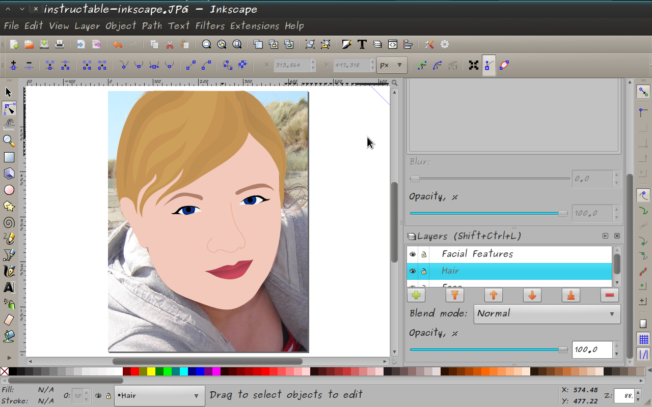 Drawing Vector Portraits on Inkscape : 13 Steps - Instructables