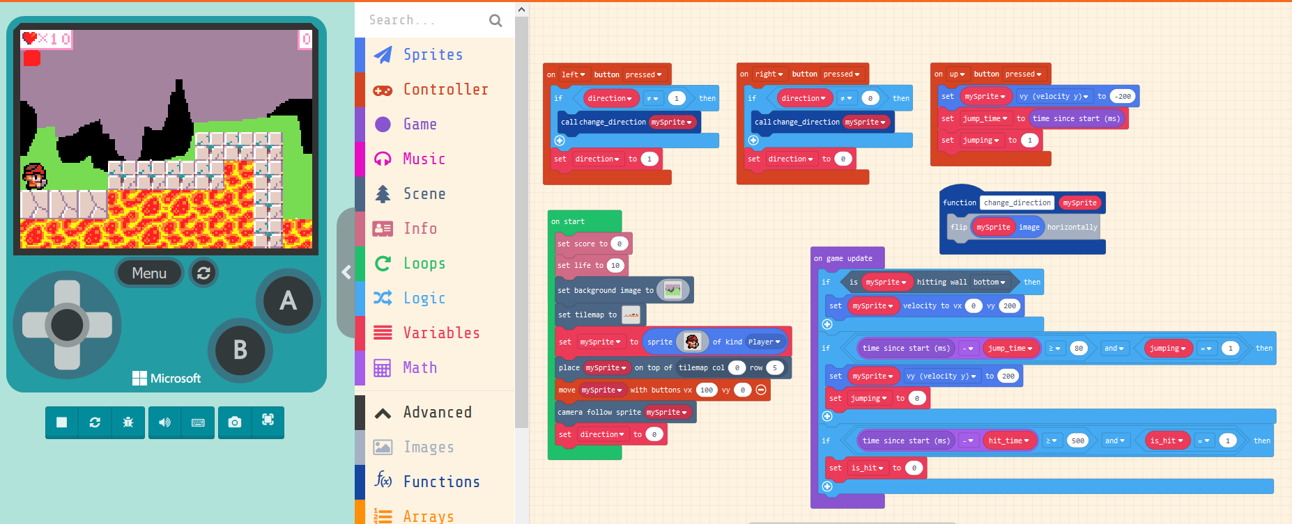 Platformer With Infinite Levels on GameGo With Makecode Arcade : 5 Steps (with Pictures ...