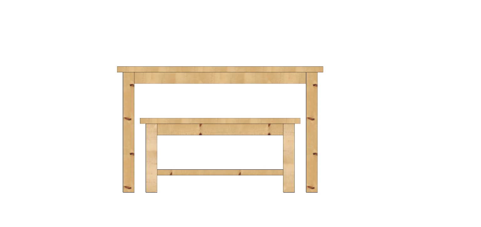 Simple Wooden Table and Benches for Kids : 10 Steps (with Pictures ...