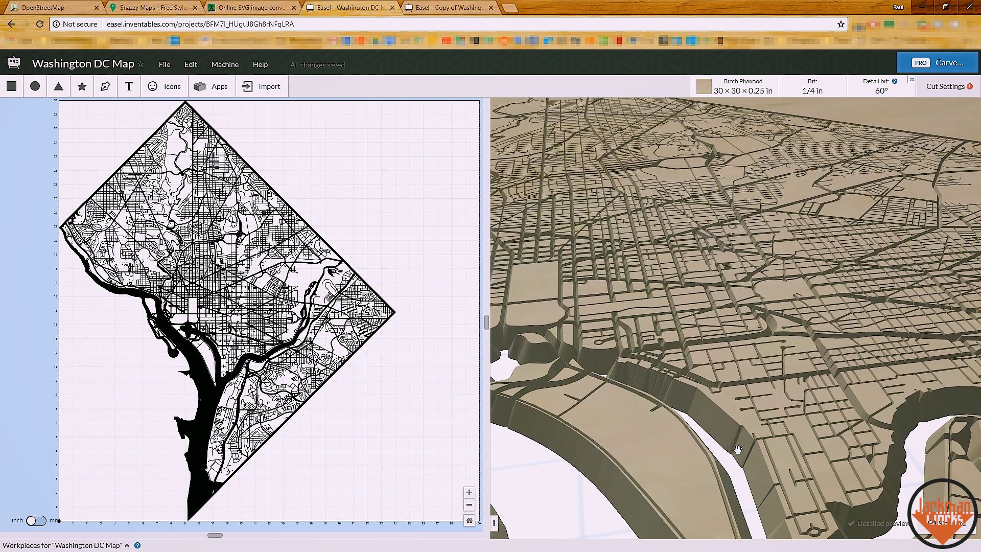 Reclaimed Wall Map With Epoxy Resin River and Road Inlay (Washington, D ...