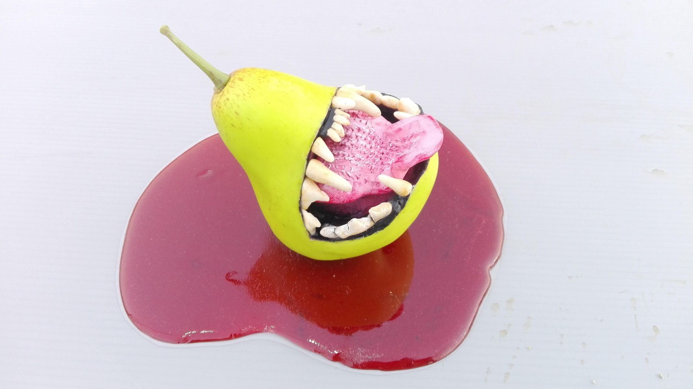 How to Make Halloween Zombie Pear in Faux Blood | Halloween Resin Art ...