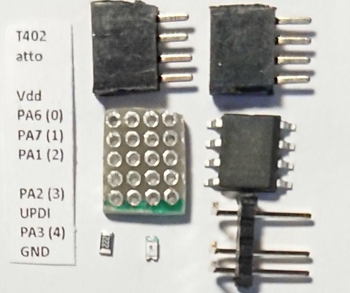 Insanely Small AVR/Arduino Microcontroller Development Board: T402 Atto ...