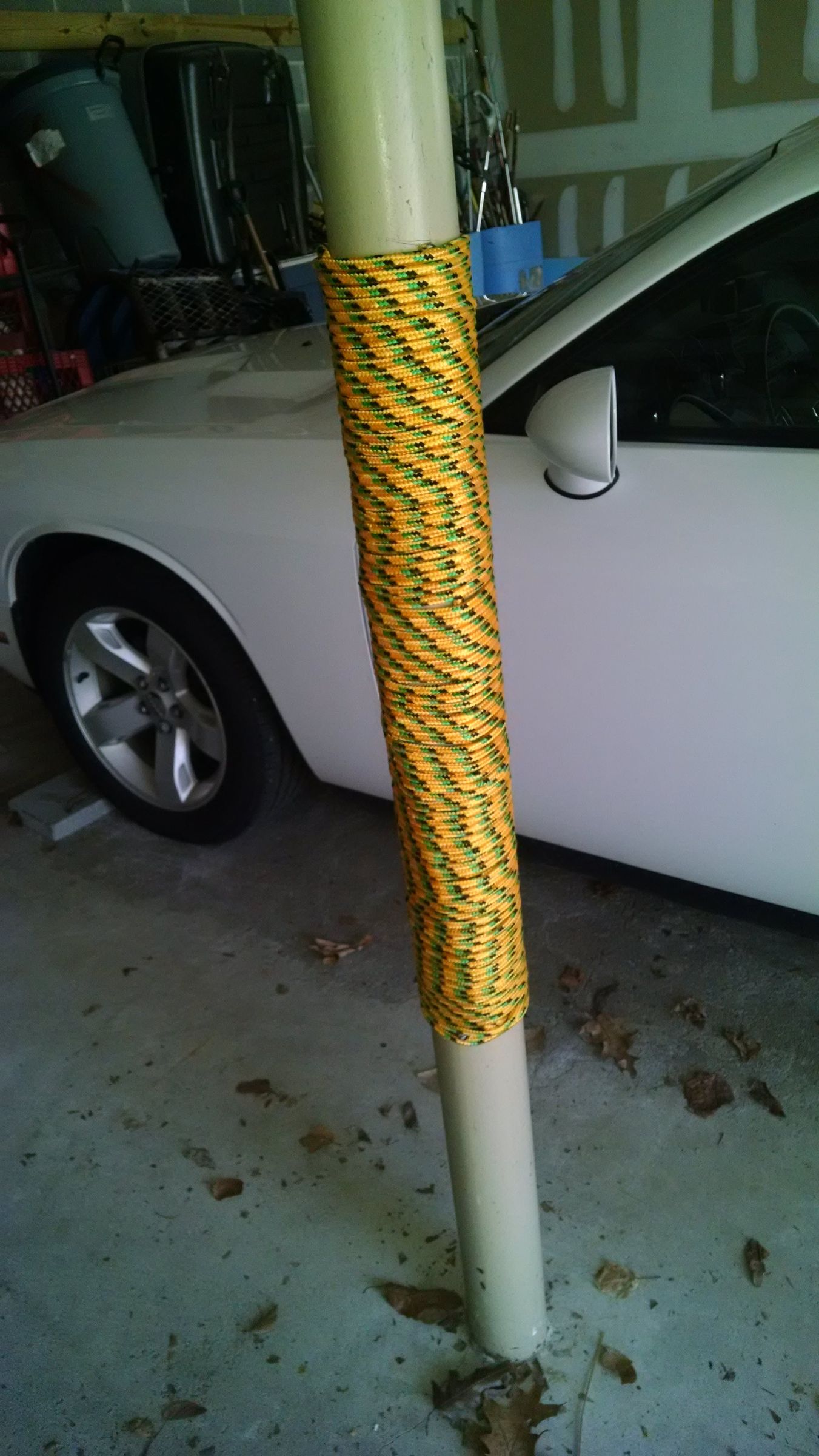 Car Door Protector From Garage Support Pole : 6 Steps - Instructables