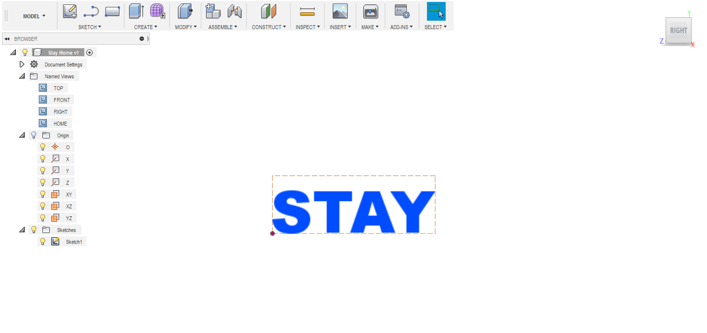 3D Printed "Stay Home" Anamorphic Text : 7 Steps (with Pictures ...