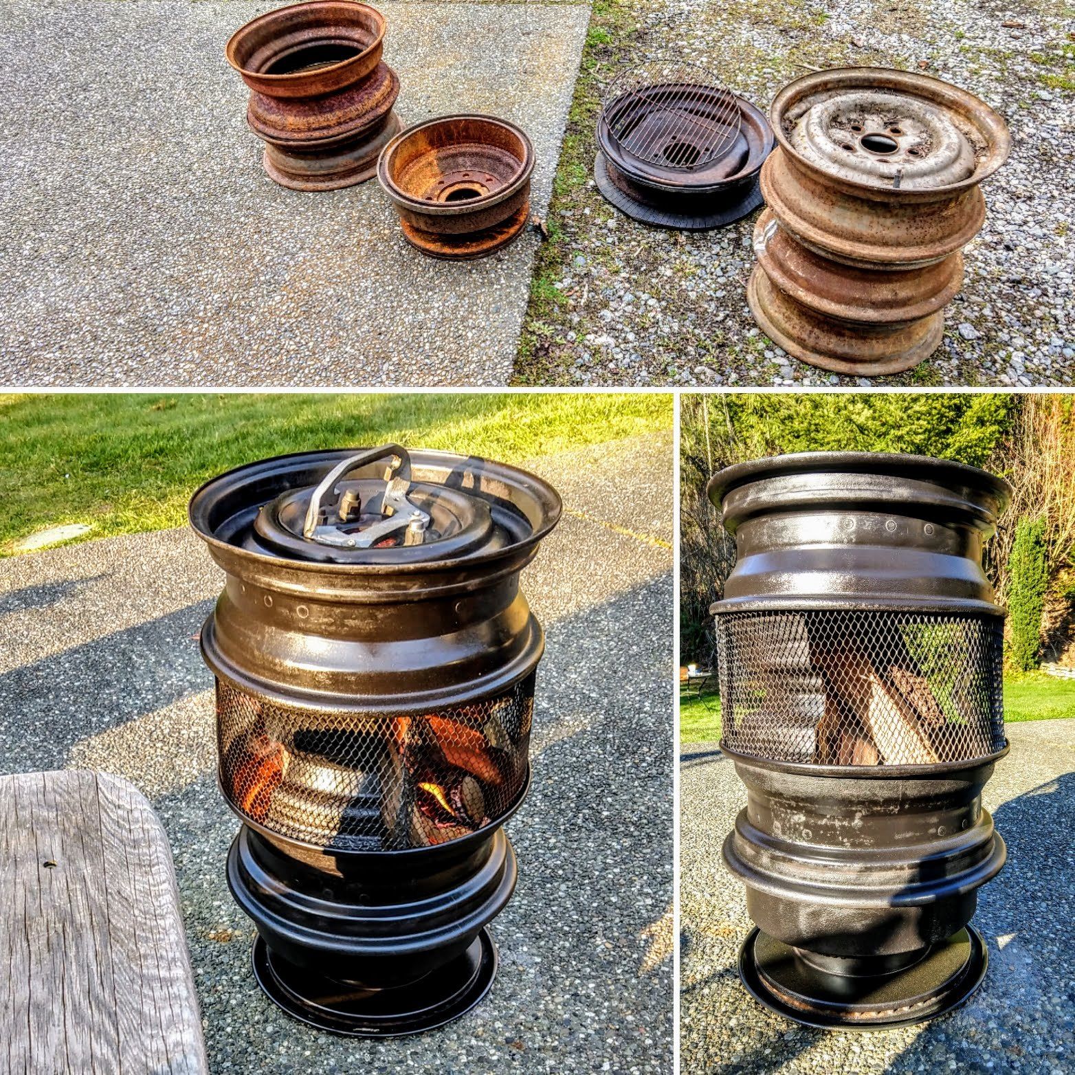 Upcycle Old Steel Wheels Into a Fire Pit : 7 Steps (with Pictures ...