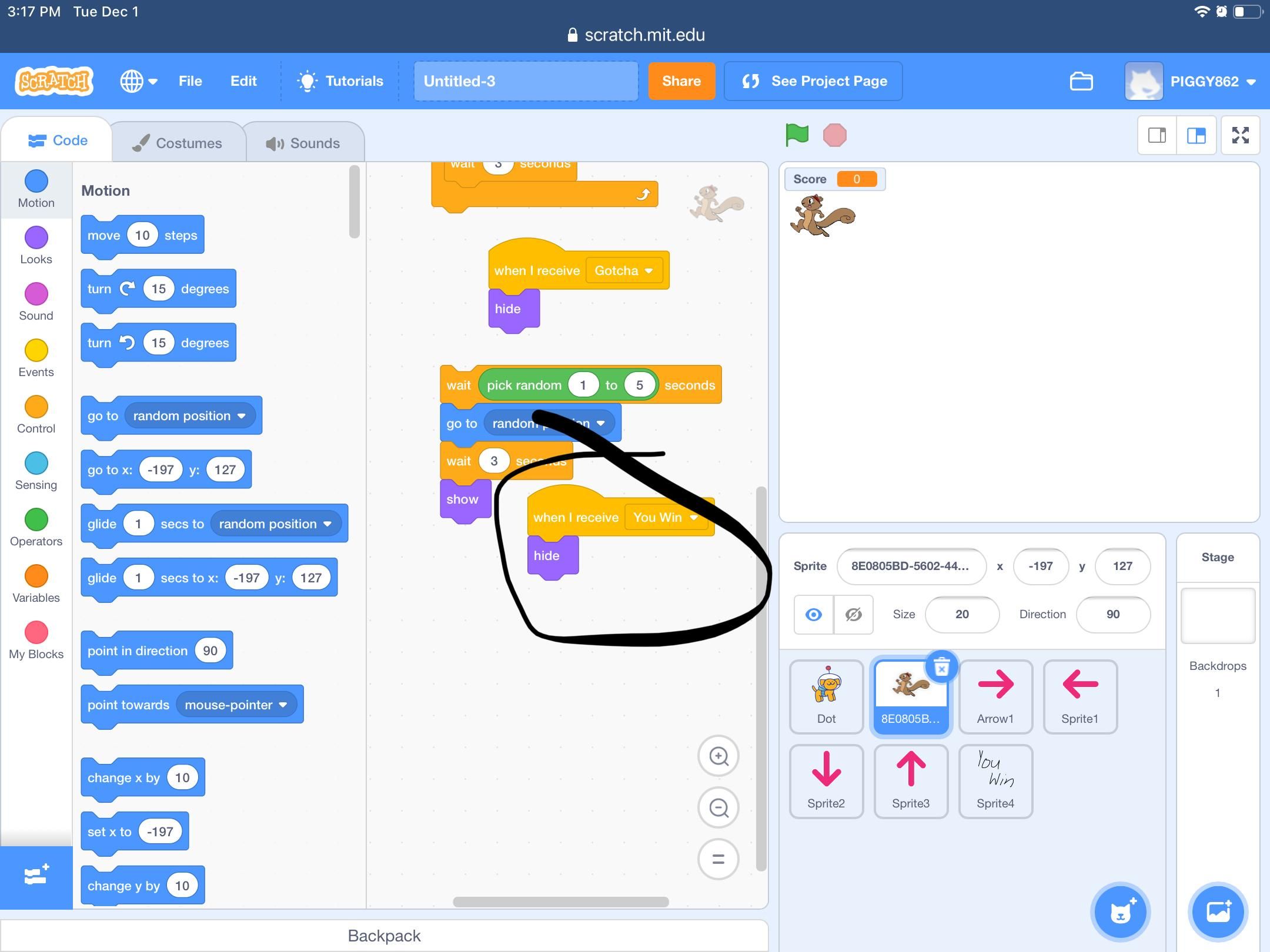 SQUIRREL! (Scratch Game) : 6 Steps - Instructables