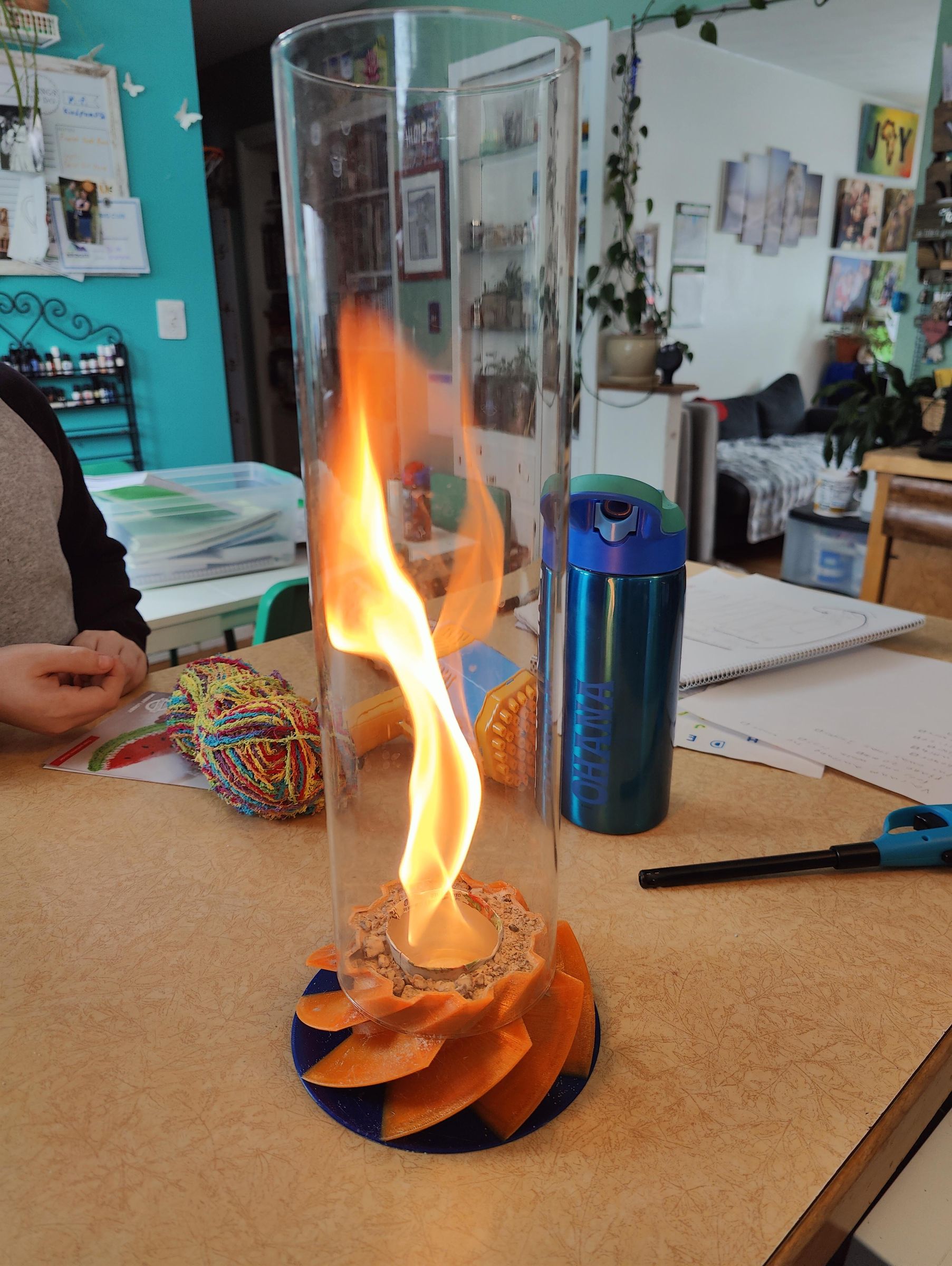 Tabletop Fire Tornado (no Fans Needed) : 4 Steps - Instructables