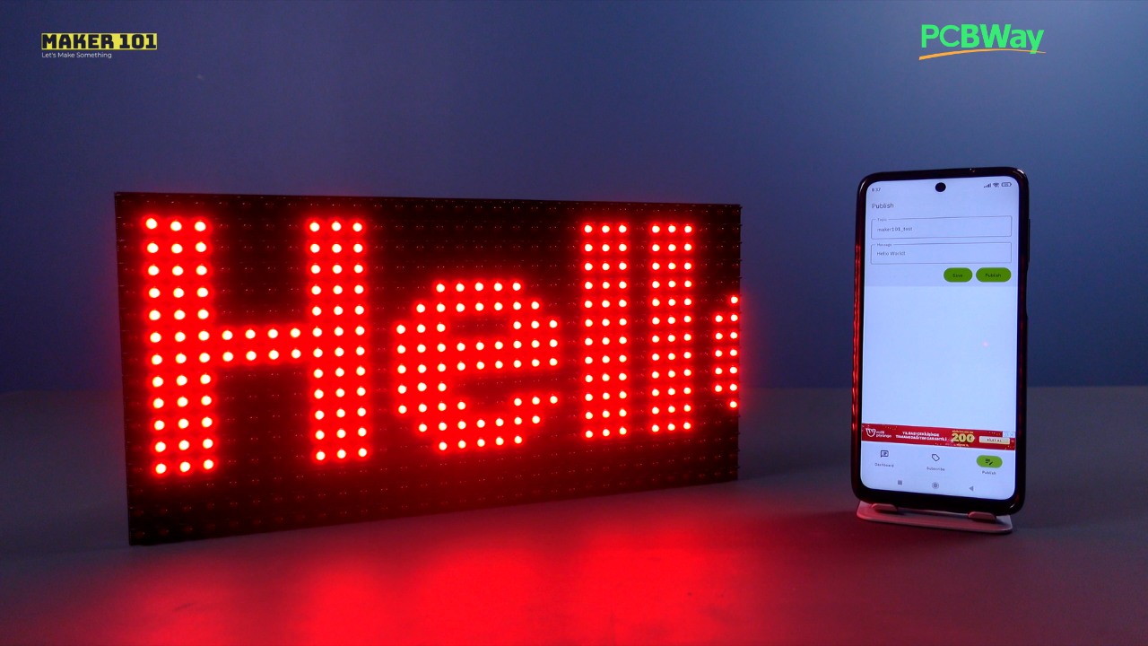 P10 LED Display WiFi Controller Board (ESP8266, MQTT) : 7 Steps (with Pictures) - Instructables