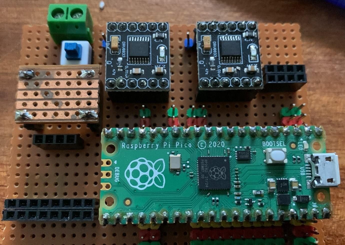 DIY Raspberry Pi Pico Robot Controller Board for L0Cost Robots Built on ...